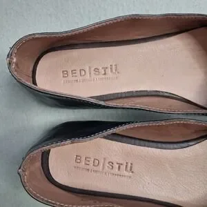 Bed Stu | Shoes | Bed Stu Brown Leather Ballet Flats Crossover Round ...